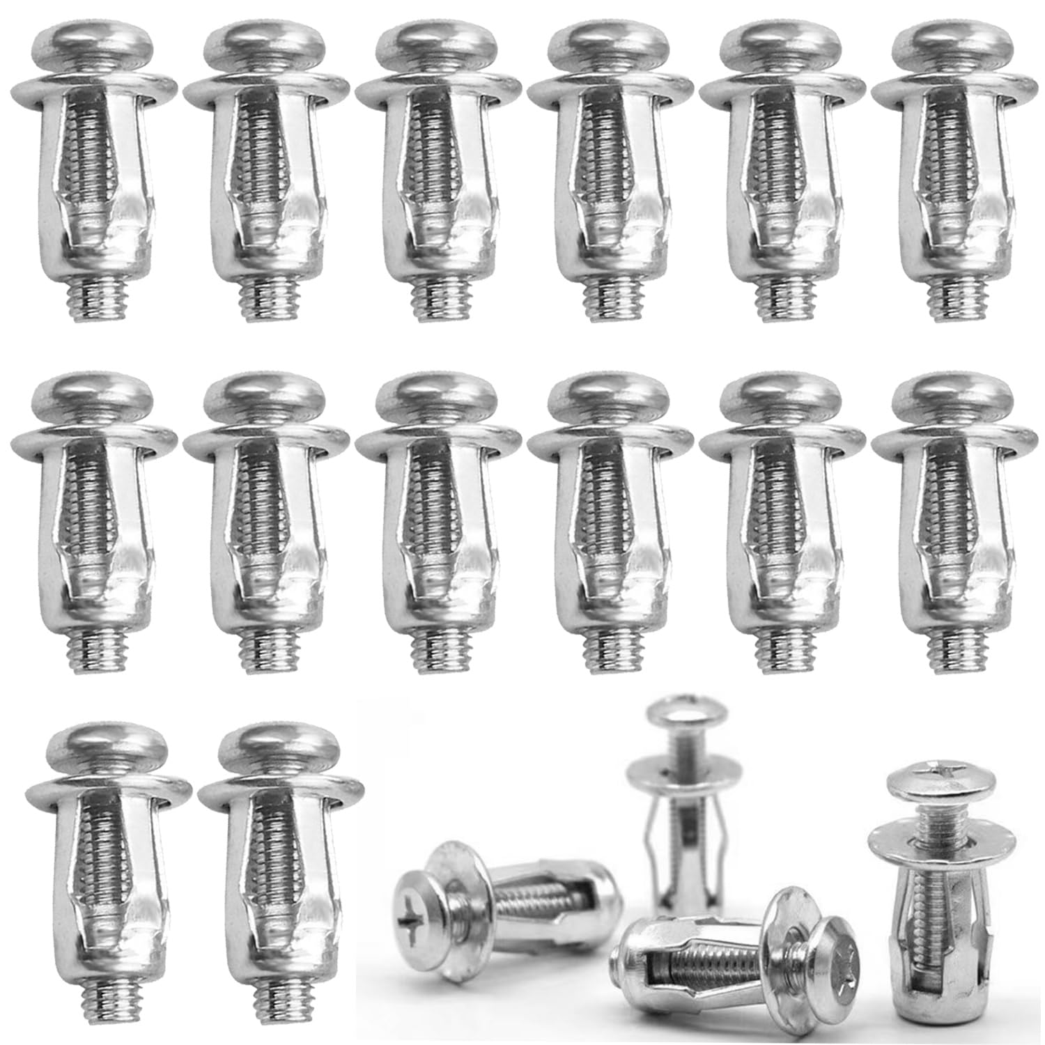 60 Stück M4 M5 M6 Hohlraum Metallanker, Jack Nuts Petal Nuts ...