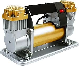 Amazon.com: 12 Volt Air Compressor Heavy Duty - Double Cylinder ...