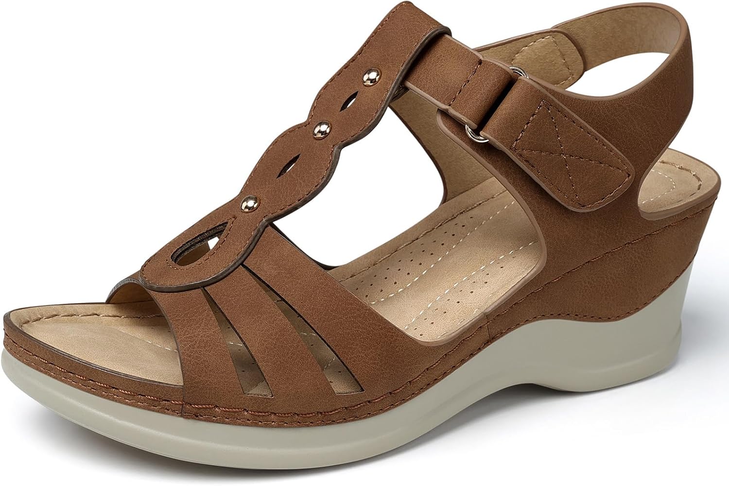 Amazon.com | SHIBEVER Wedge Sandals for Women Platform: Open Toe Wedge ...