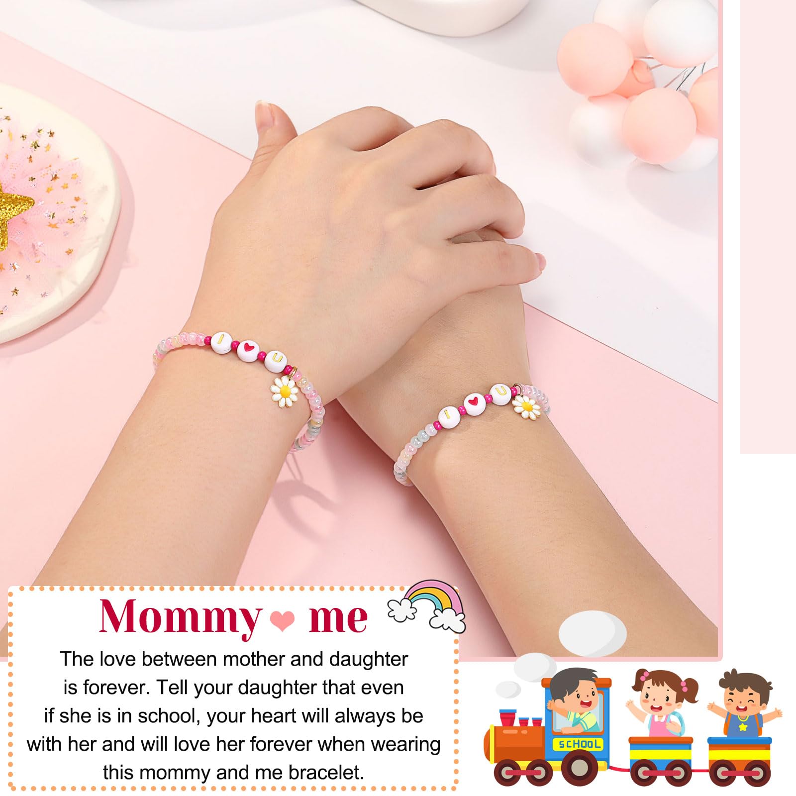Snapklik.com : First Day Of School Back To School Gifts Mommy And Me Bracelets Daycare ...