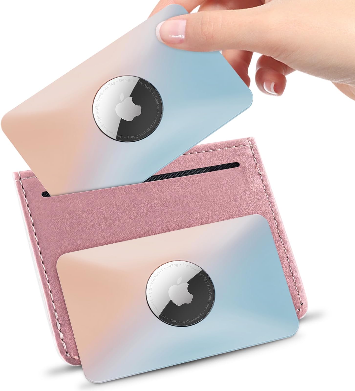Amazon.com: Airtag Wallet Holder Card Insert 2 Pack,Ultra Thin Card ...