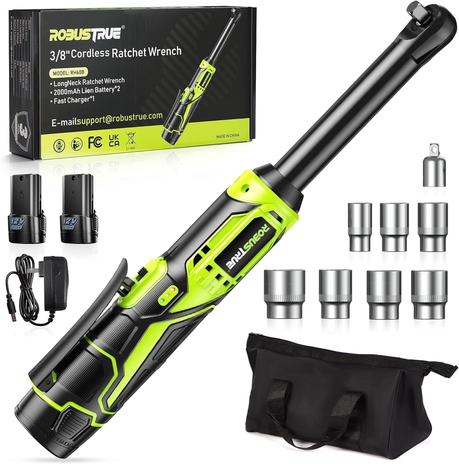 Amazon.com: Hercules 12V Cordless 1/4 in. Extended Reach Ratchet HD032B ...