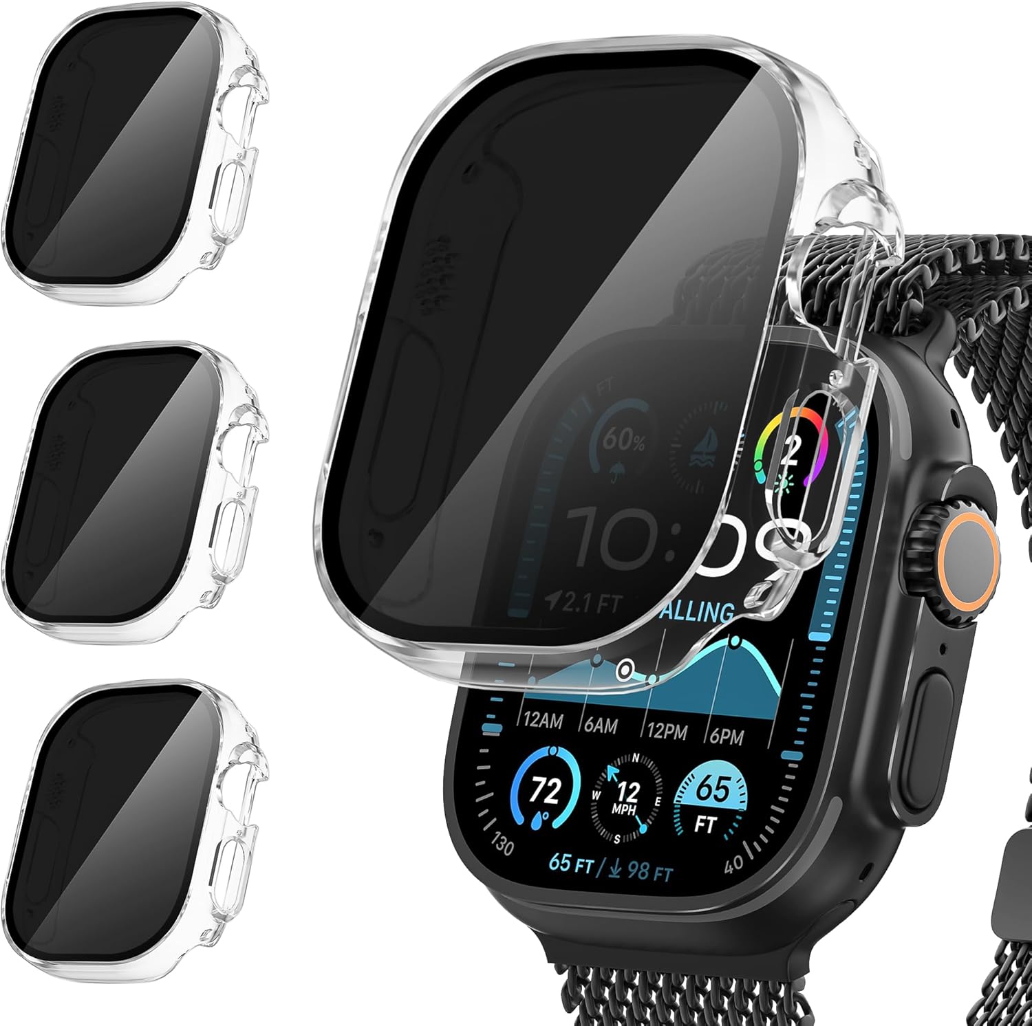 Amazon.com: Suoman 3-Pack for Apple Watch Ultra 3/2/1 49mm Privacy ...