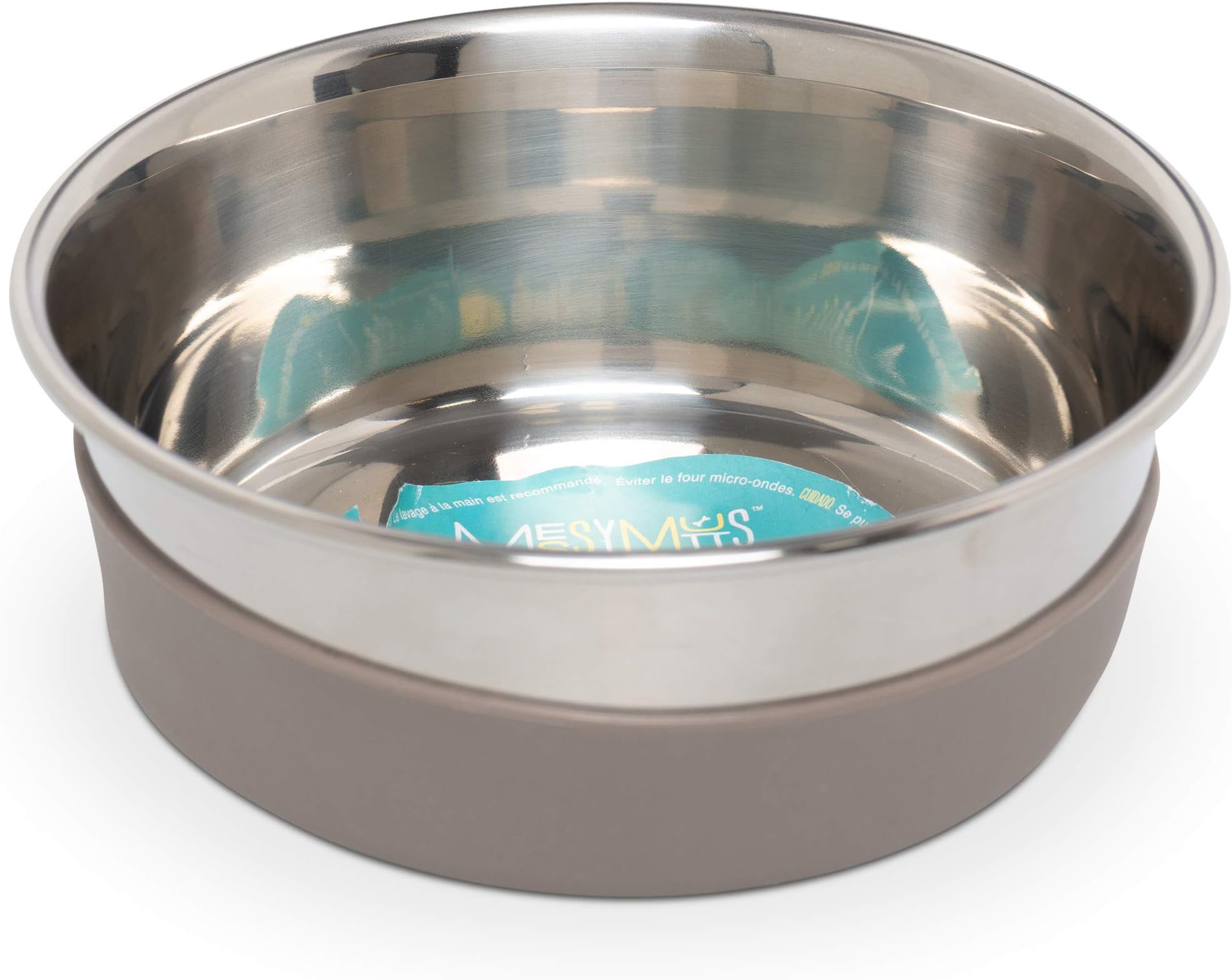 Messy Mutts Stainless Steel Heavy Gauge Bowl with Non-Slip Removable ...