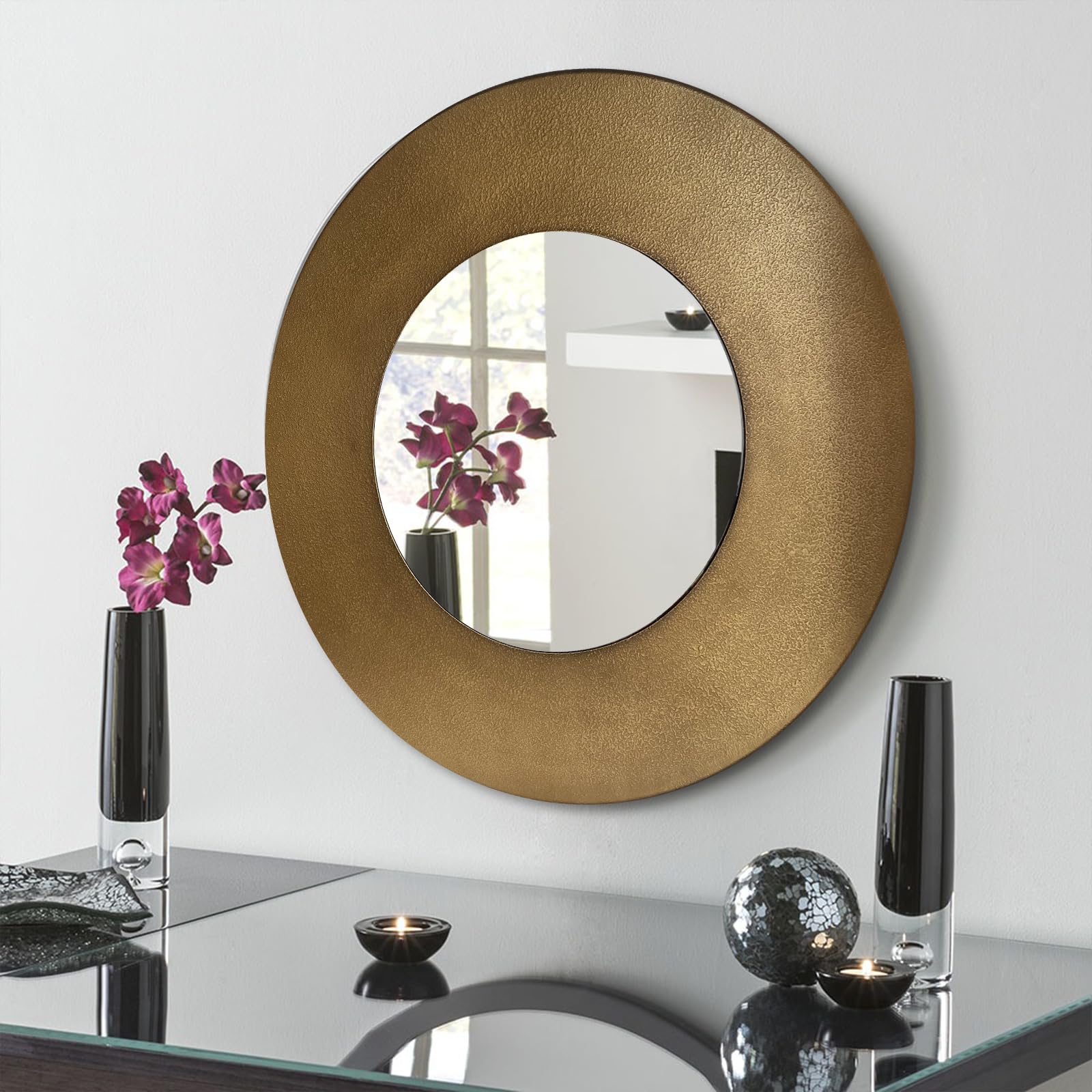 Bronze Round Mirror Frame Bronze Round Mirror | Free UK Delivery