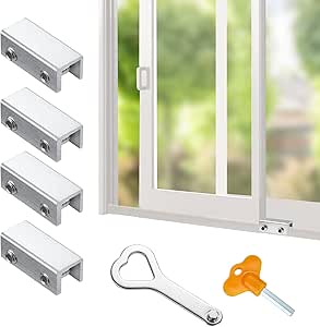 Inefticism 4 Sets of Security Window Locks, Adjusting for Up and Down ...