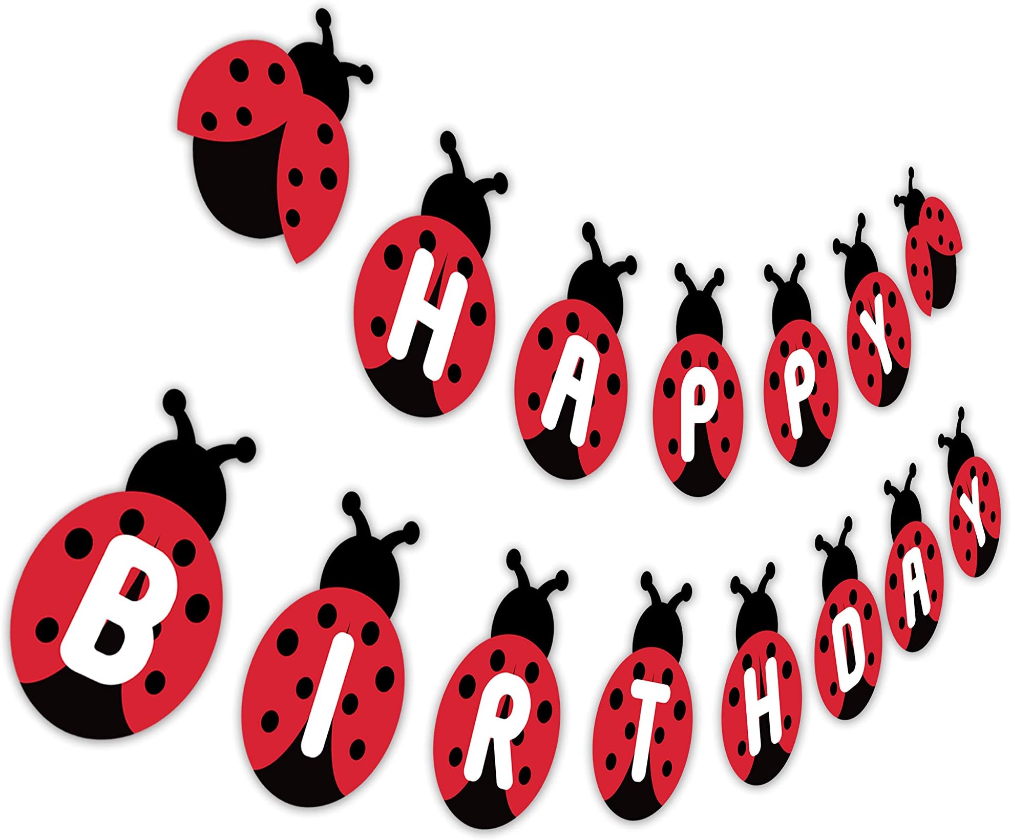 Amazon.com: XINDE Ladybug Birthday Party Supplies Ladybug Birthday ...