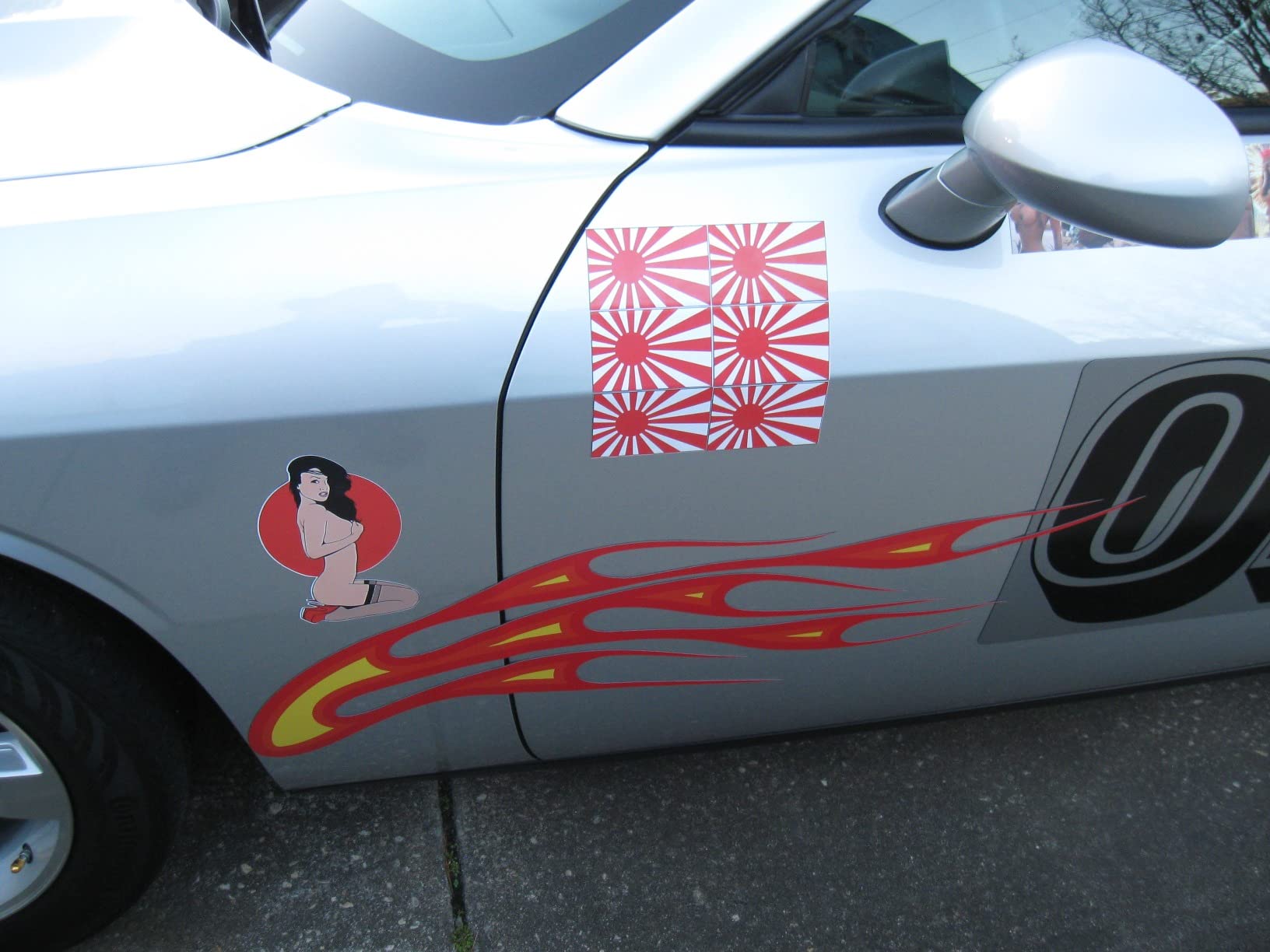 Amazon.com: Three Color Flames Apollo Design Magnets (Two Pack, One ...