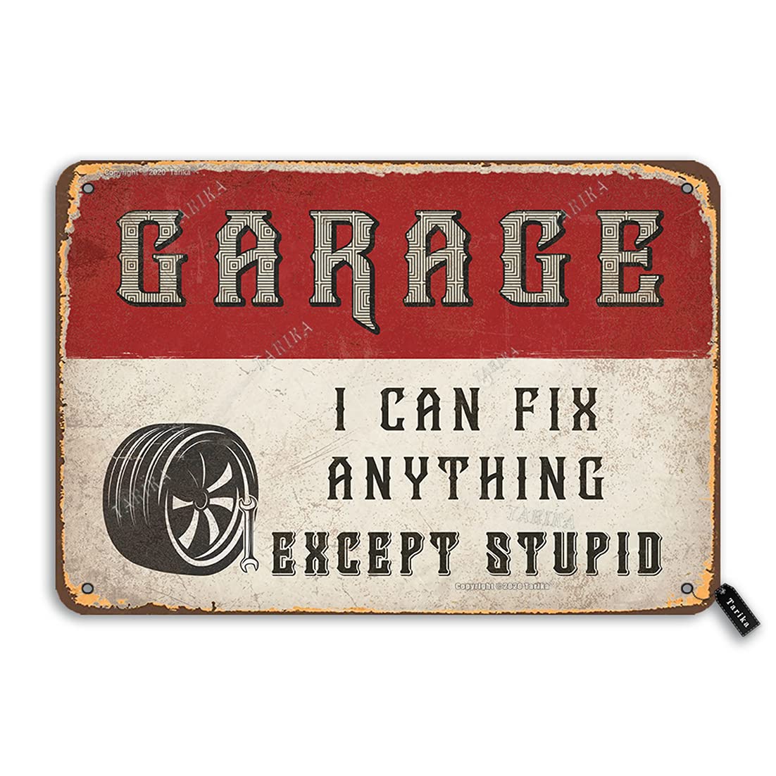 Amazon.com : Garage I Can Fix Anything Except Stupid Metal Vintage Look ...