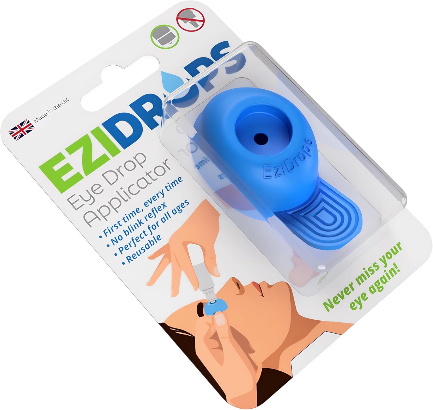 EziDrops - Eye Drop Dispenser Aid - Easy Eye Drop Applicator for Wide ...