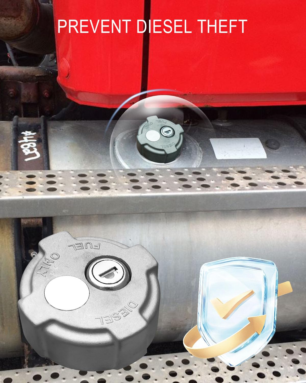Snapklik.com : TADYAO Locking Diesel Fuel Cap 2 3/8" Fit For ...