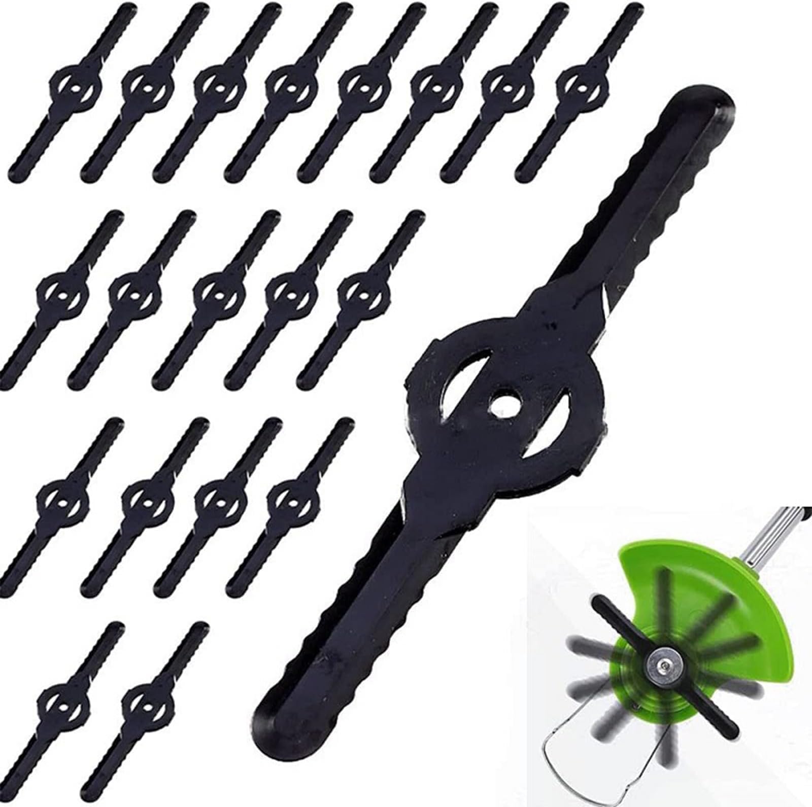 Amazon | MINBOOT 草刈り機 替え刃 樹脂刃 20個入り 草刈りブレード 電動草刈り機の刃 替刃 ナイロン 園芸用 農業 庭 山林用 頑丈耐久 (ブラック) | 草刈機・刈払機 ...