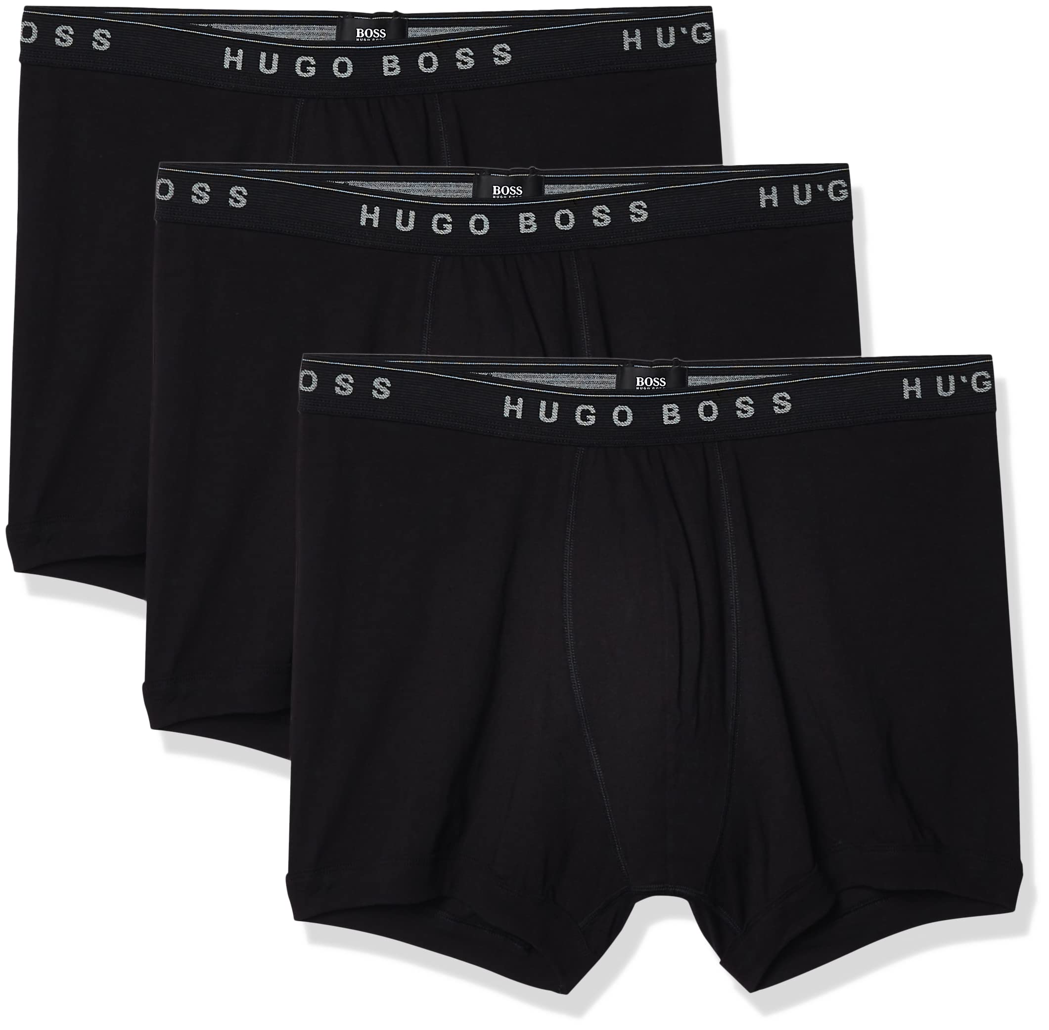 BOSS Men's 3-Pack Cotton Boxer Brief Large Midnight Black for sale ...