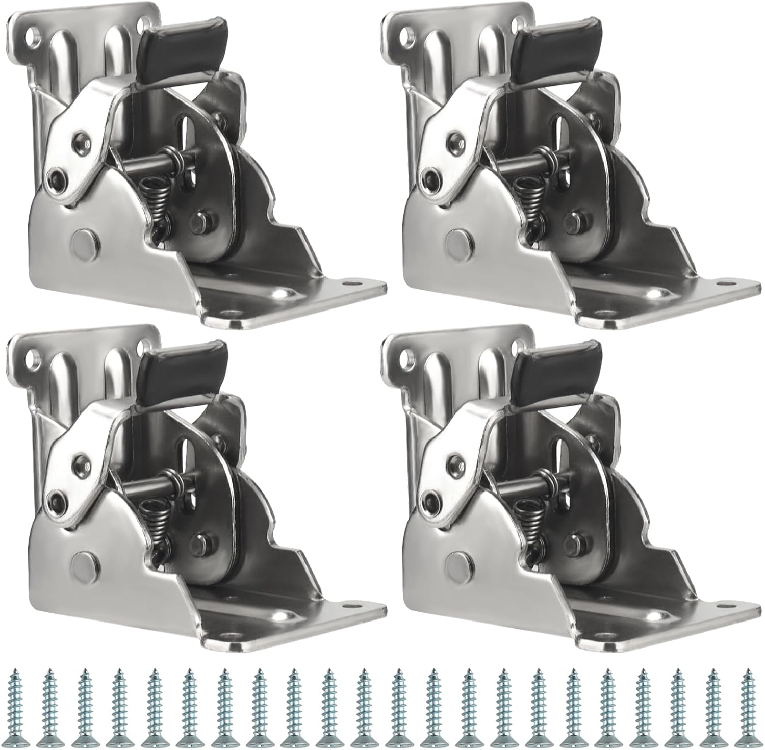 JOIKIT 4 PCS Folding Table Leg Bracket, 90 Degree Foldable Self Locking ...