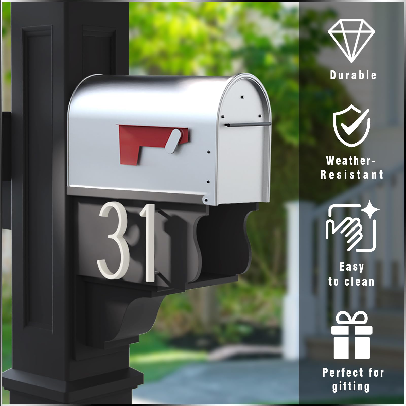 Snapklik.com : VONDERSO 5 Inch Floating House Numbers And Letters For ...