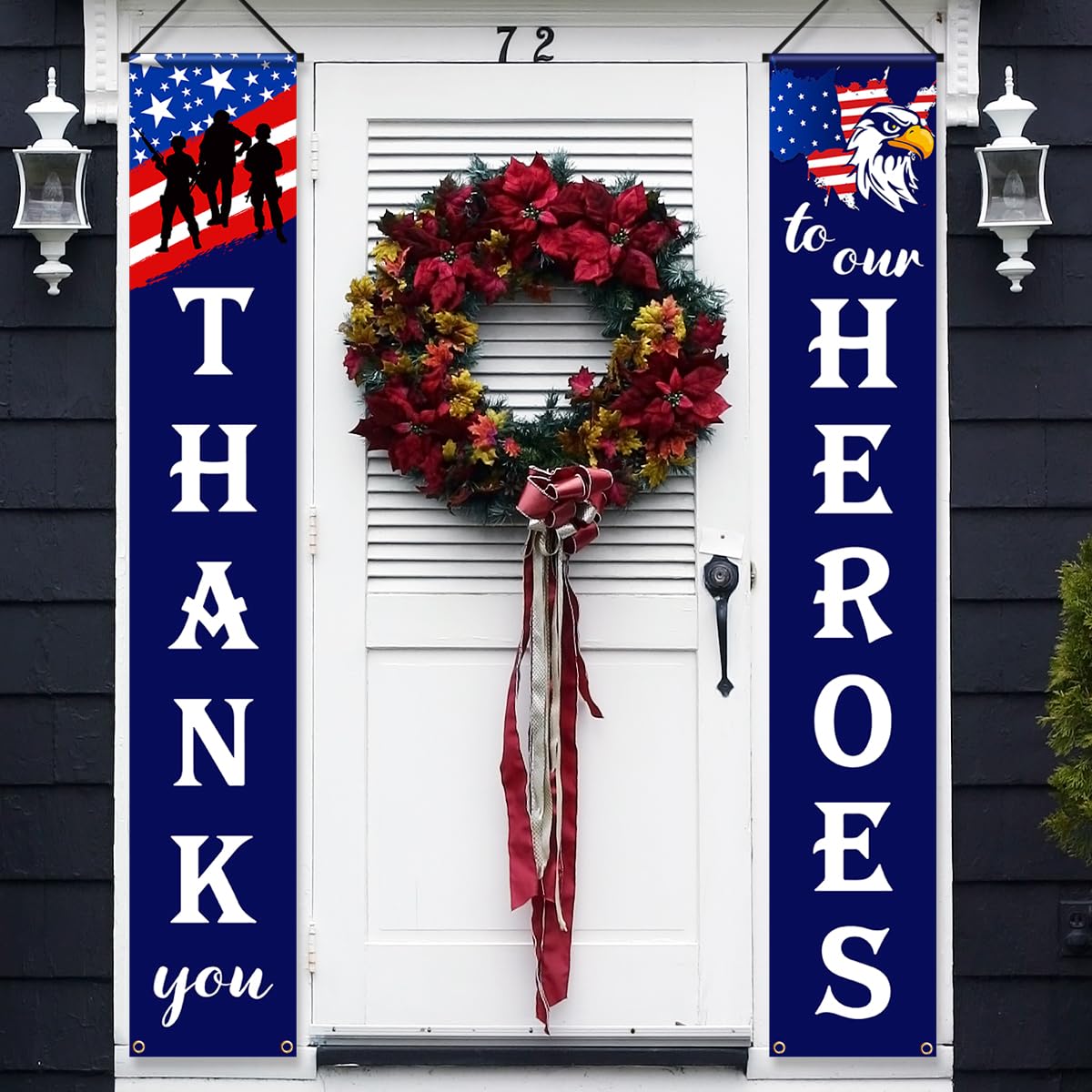 Amazon.com: Veterans Day Decorations-Thank You to Our Heroes Porch Sign ...