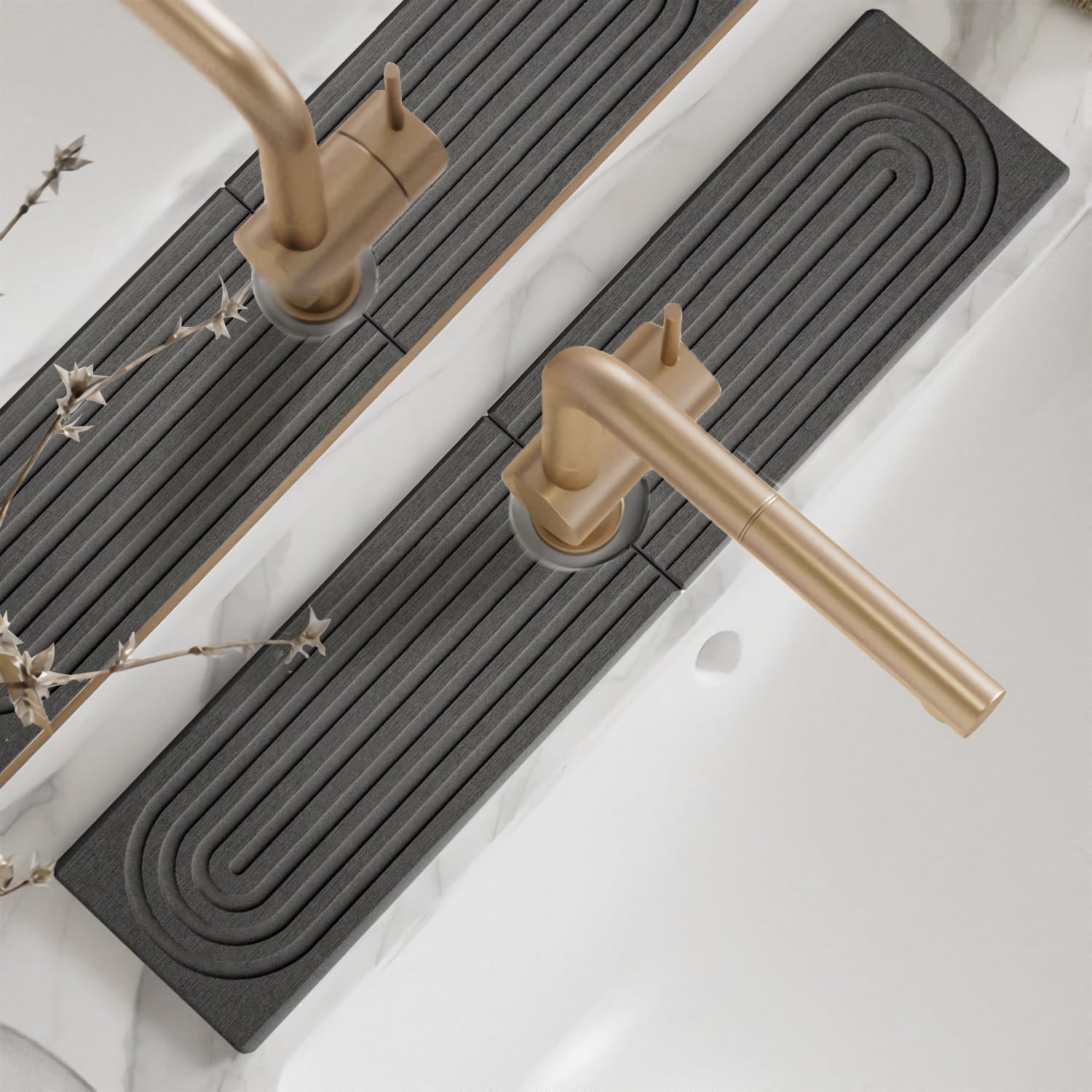 Amazon.com: Kitchen Faucet Absorbent Mat - Diatomaceous Earth Splash ...