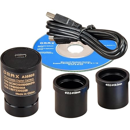 Amazon.com : OMAX - 5MP USB Digital Microscope Camera Compatible with ...
