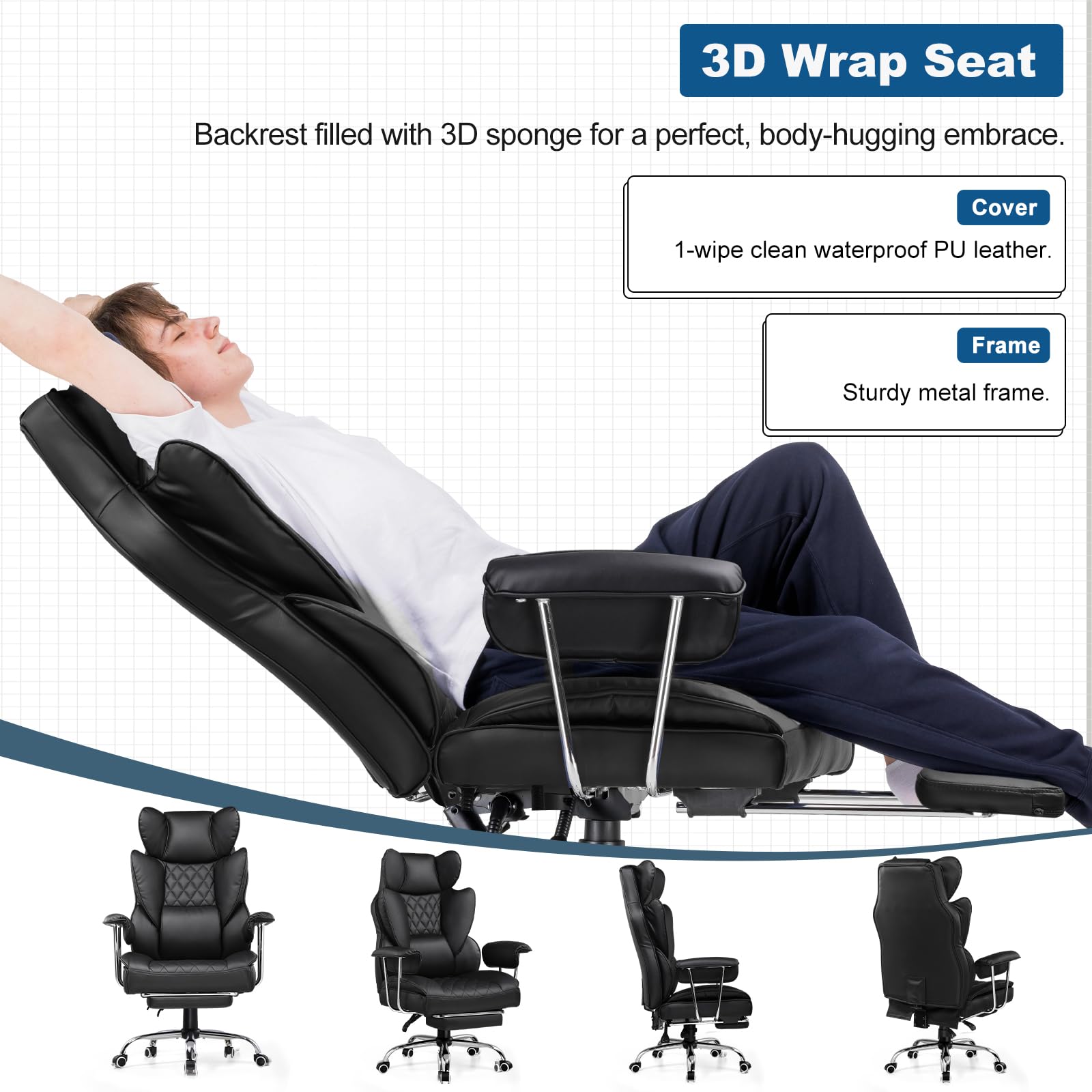 GTRACING Gaming Chair,Office Chair with Pocket Spring Lumbar Support ...