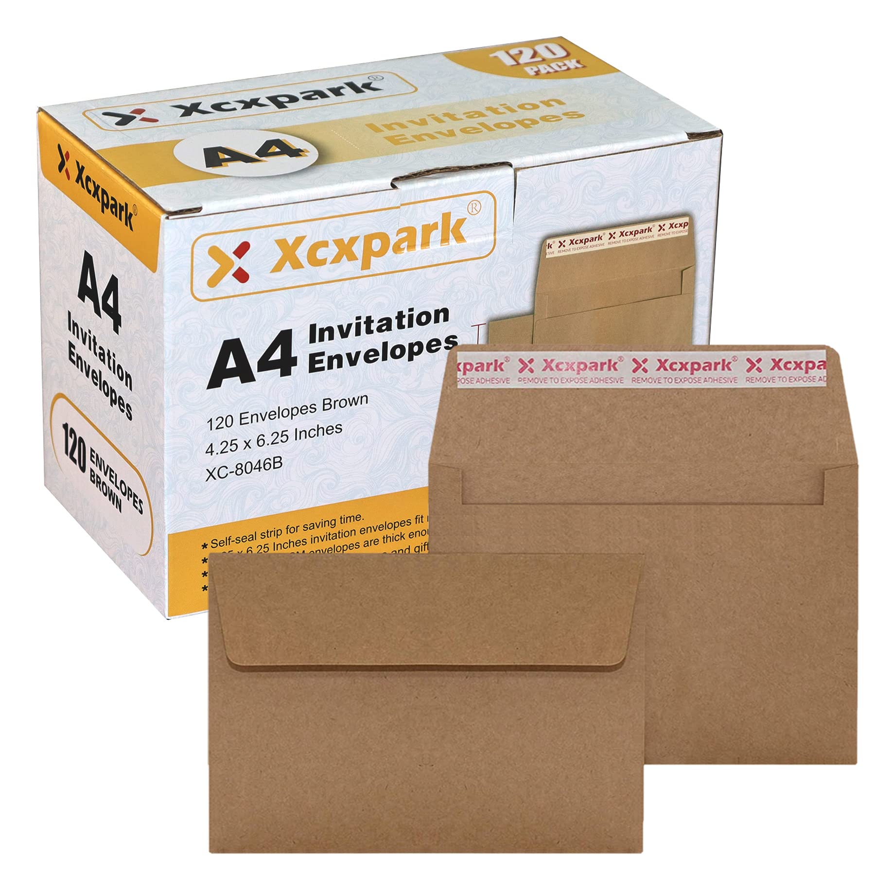 Snapklik.com : Xxcxpark 120 Qty Printable A4 Invitation Envelopes 4.25 ...
