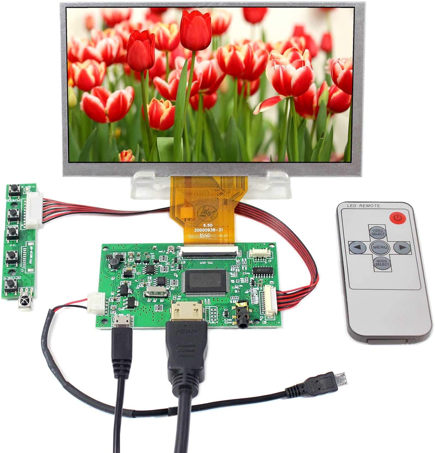 Buy VSDISPLAY 6.5 inch 6.5" AT065TN14 800X480 LCD Screen with HD-MI LCD ...
