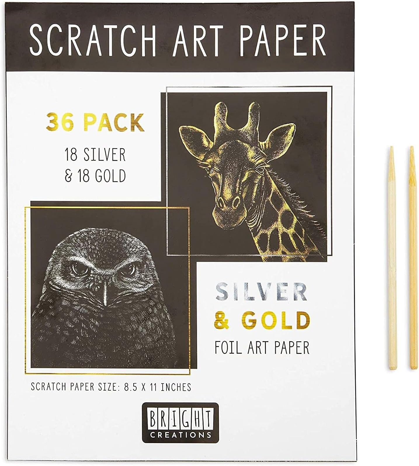 Amazon.com: ZOCONE Scratch Paper Art Set, 30 Sheets 8x11in Black Coated ...