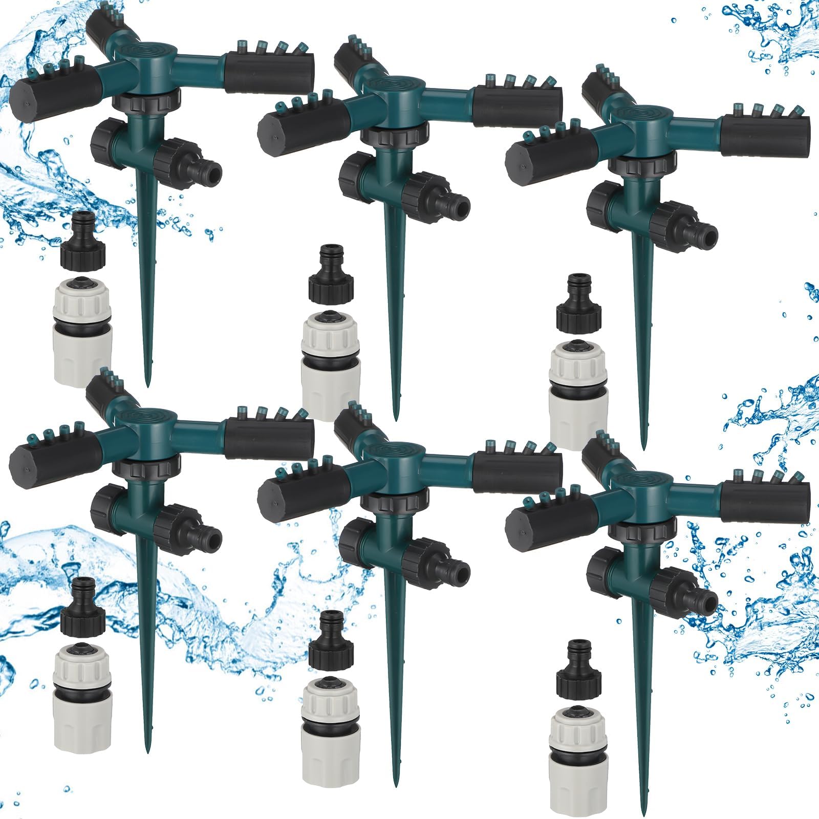 Amazon.com : GREEN MOUNT Lawn Sprinkler Oscillating Rotating Sprinklers ...