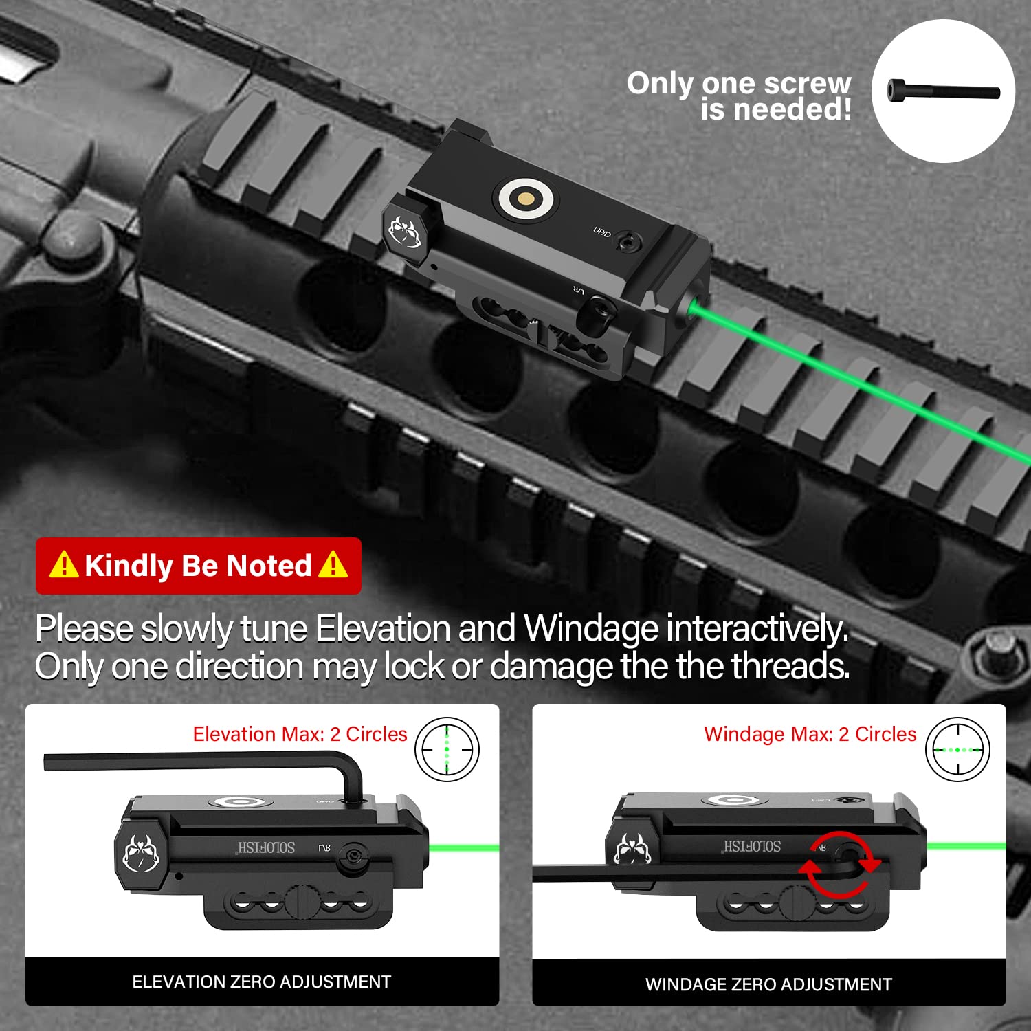 Snapklik.com : SOLOFISH Low Profile Beams For Guns, Magnetic ...