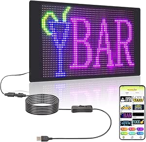 Amazon.com: Leadleds 5V LED Matrix Panel Bluetooth App Programmable ...