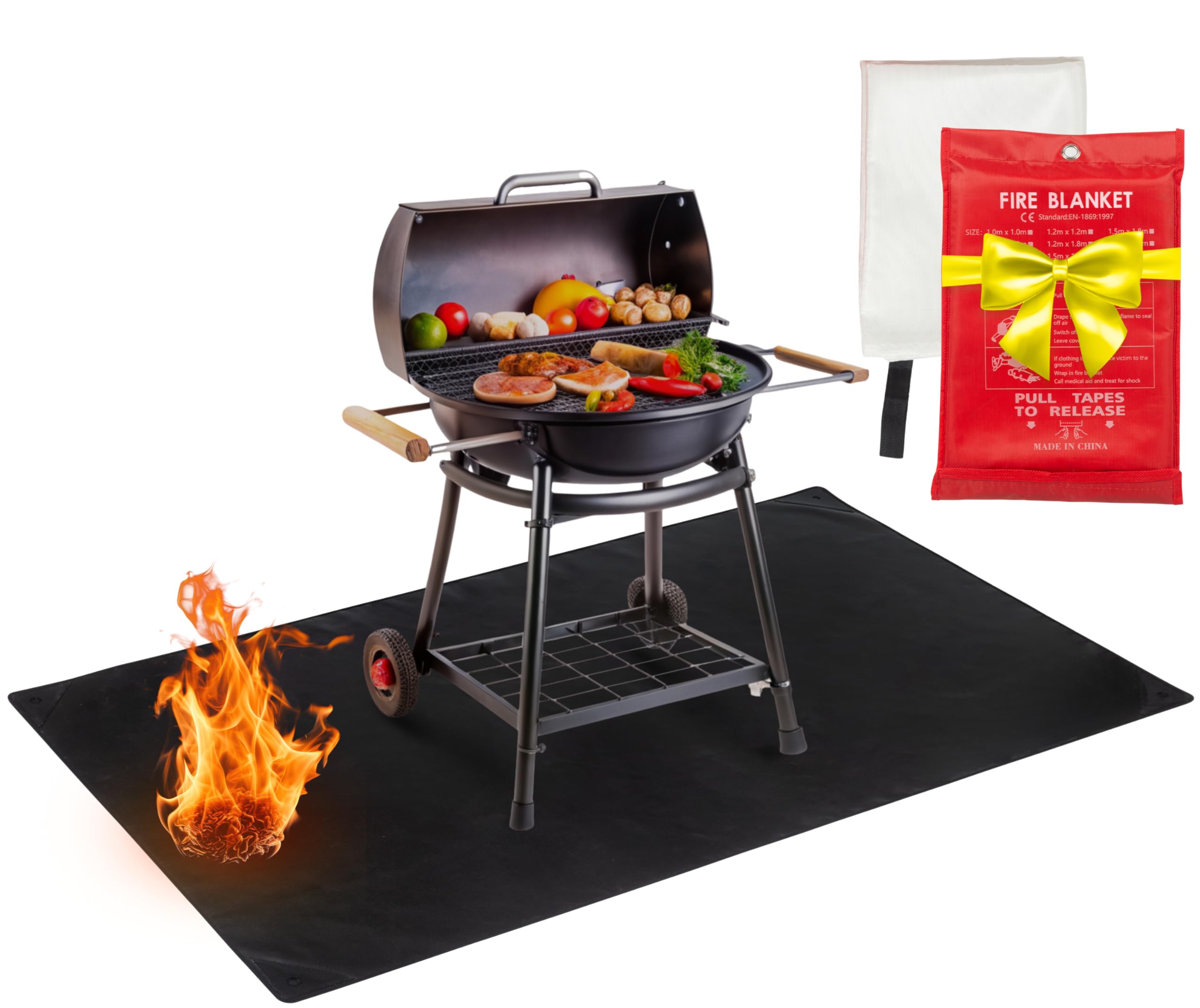 Amazon.com: ejomo Under Grill Mats for Outdoor Grill Deck Protector ...