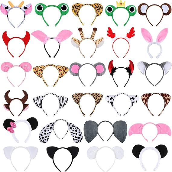 Amazon.com: 28 Pieces Jungle Animal Headbands Safari Party Favors ...