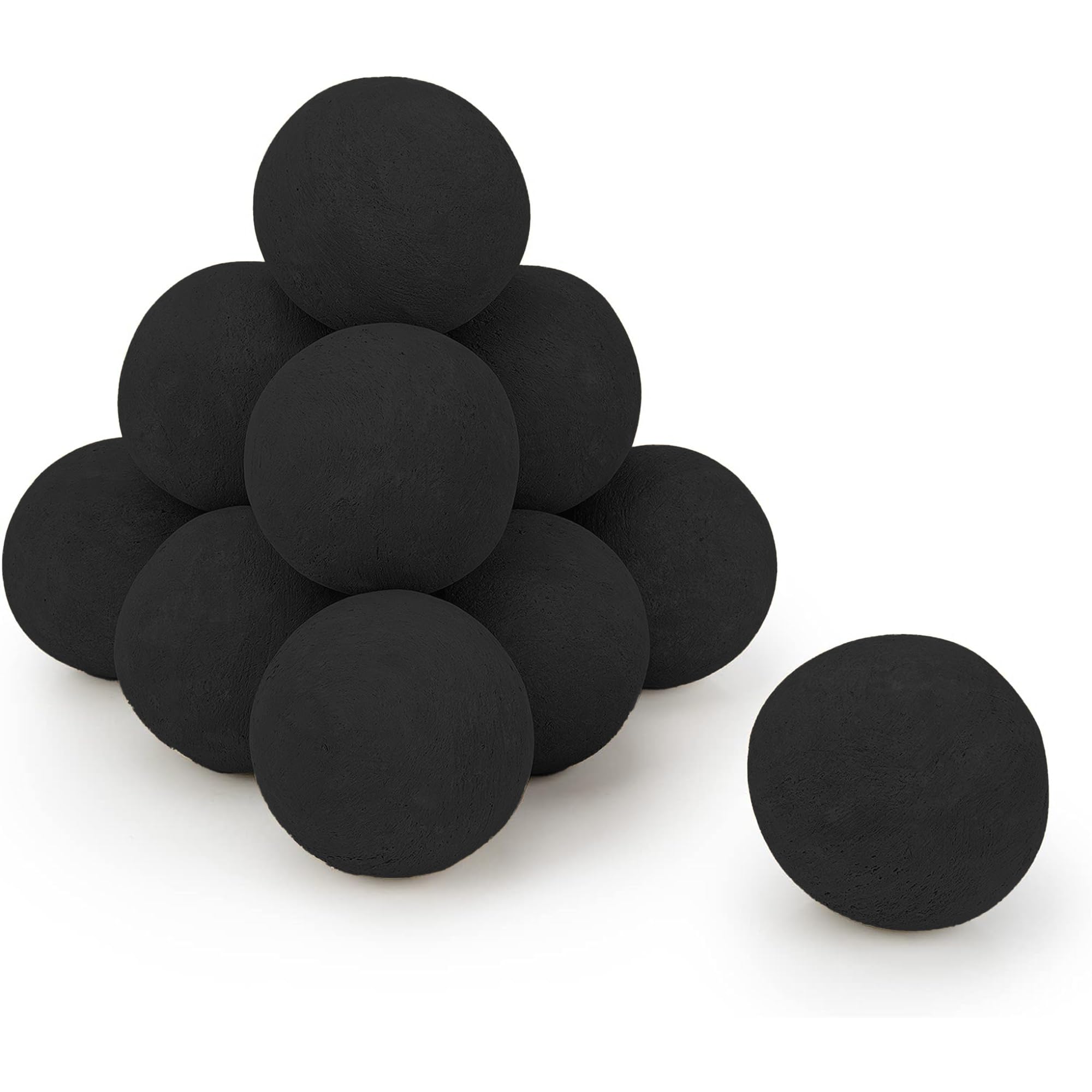 Amazon.com : PEMIDA Ceramic Fire Balls-4 Inch Set of 12 Round Fire ...