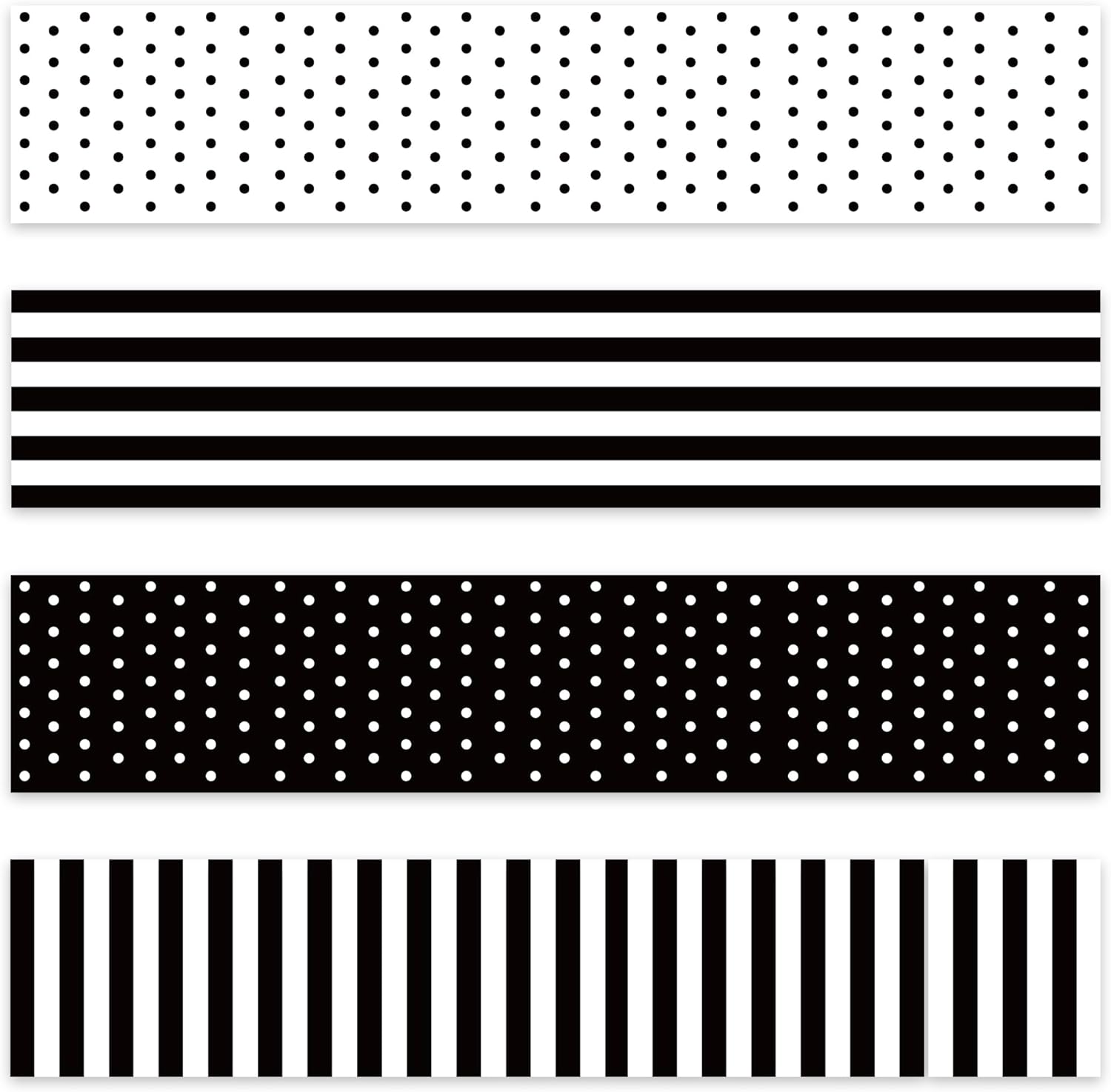 Amazon.com: 80PCS Black and White Bulletin Board Borders Black White ...