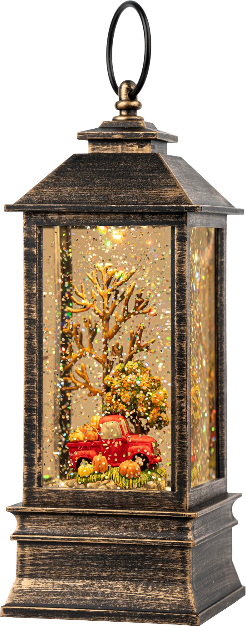 Amazon.com: 10'' Fall Snow Globe Lantern, Thanksgiving Lighted Lantern ...