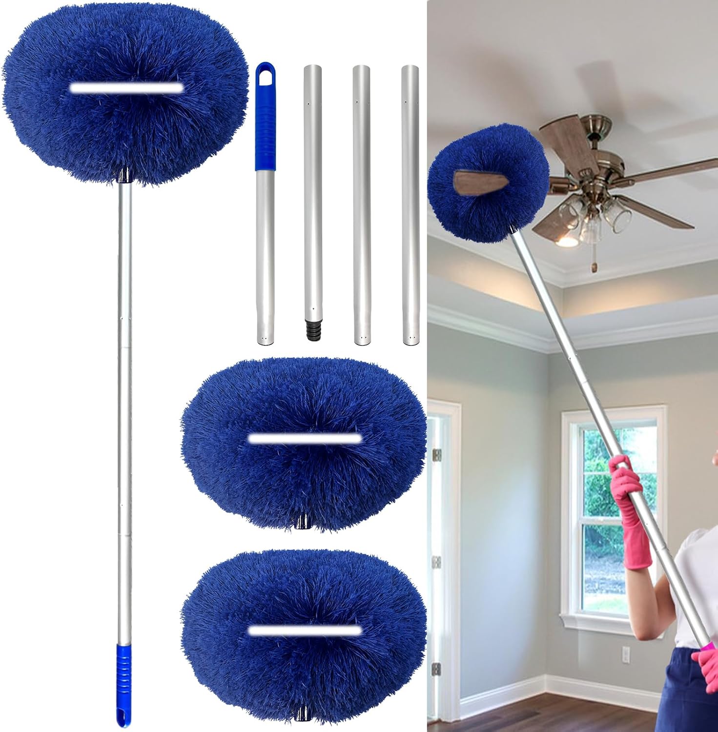 Amazon.com: Ceiling Fan Cleaner Duster, Reusable Washable Microfiber ...
