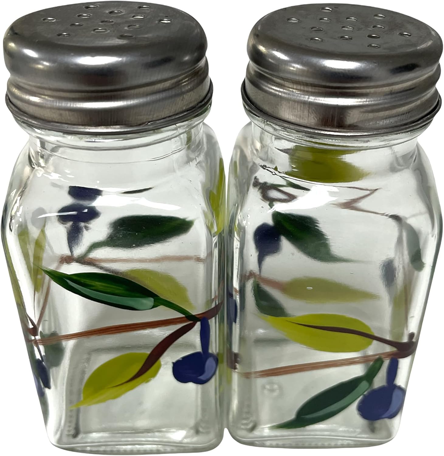 Amazon.com: Glass Olive Branch Salt and Pepper Shakers Set: Home & Kitchen
