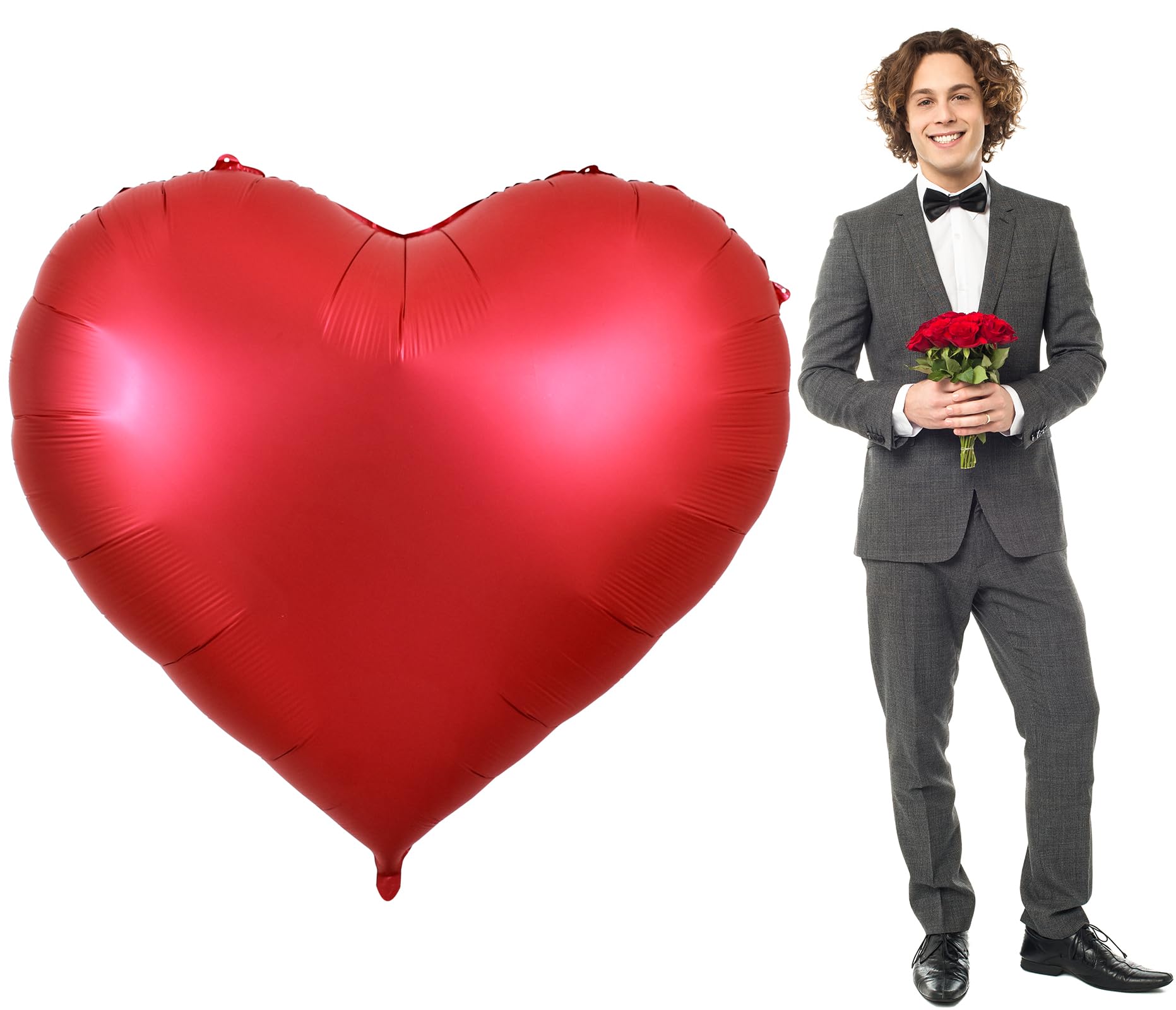 Amazon.com: BEISHIDA 60 inch Large Heart Balloons Red Heart Shape ...