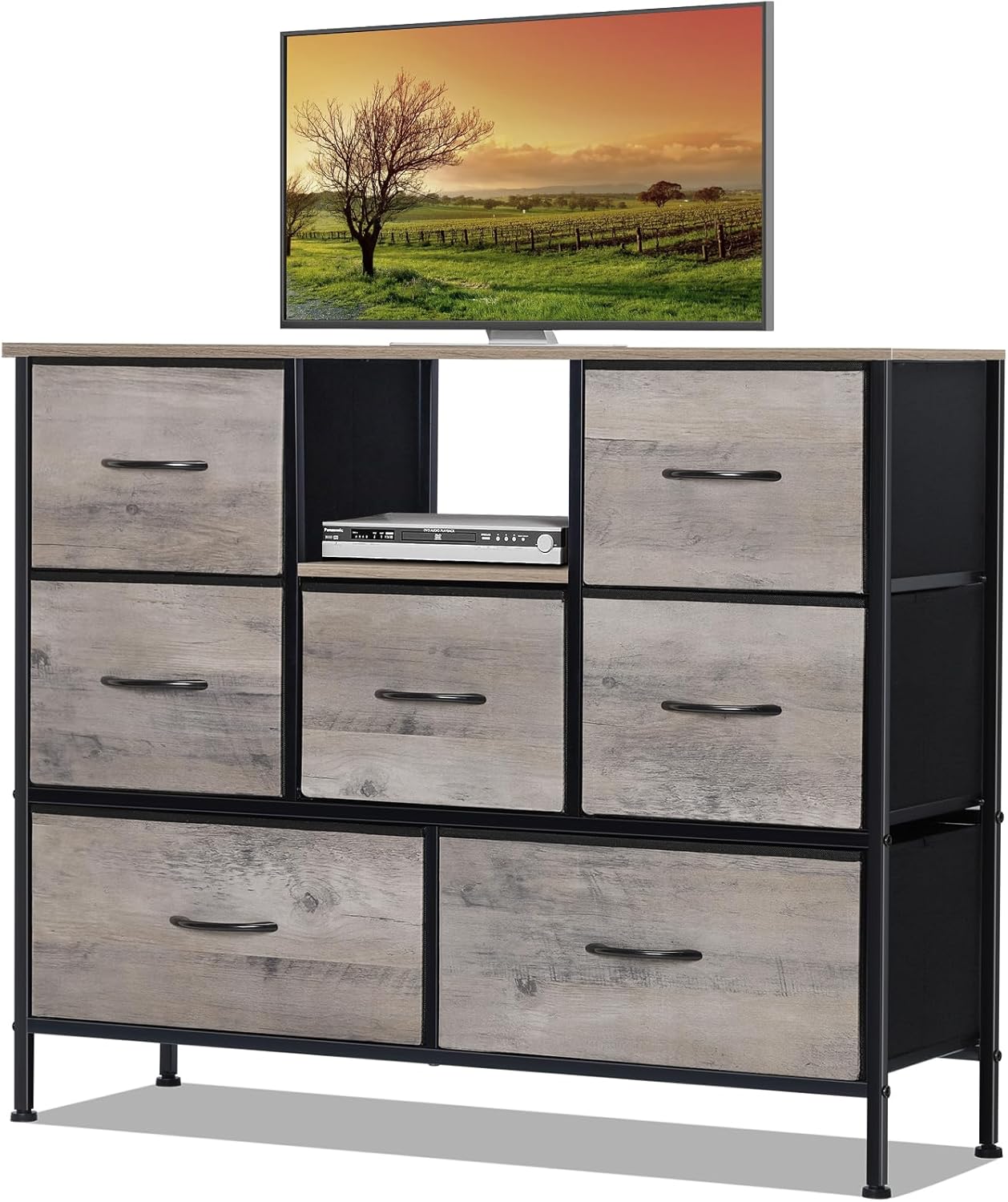 Amazon.com: Dresser TV Stand, Grey Entertainment Center with Storage ...