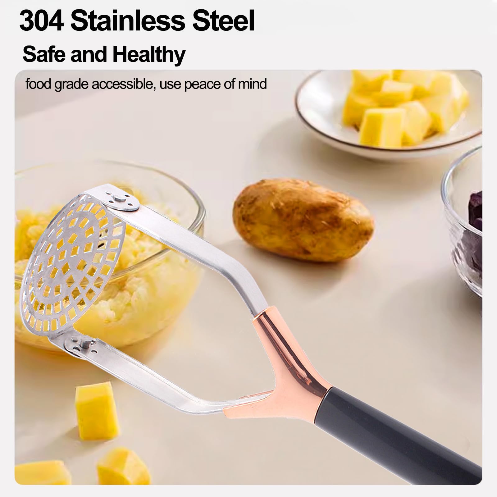 Snapklik.com : Potato Masher, Stainless Steel Mashed Potato Masher ...