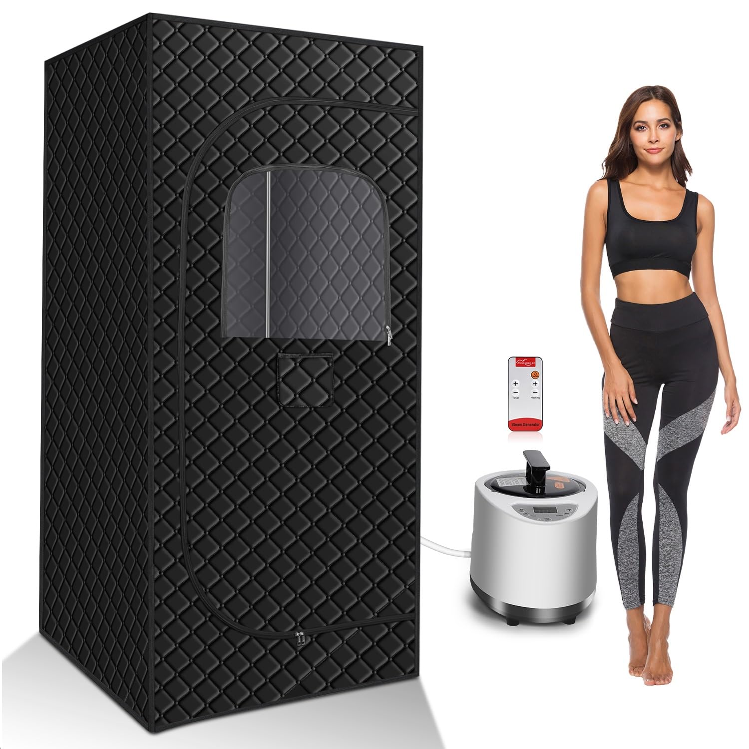 Sauna, Sauna Box, Portable Sauna, Home Sauna with 2.6L 1000W Steam ...