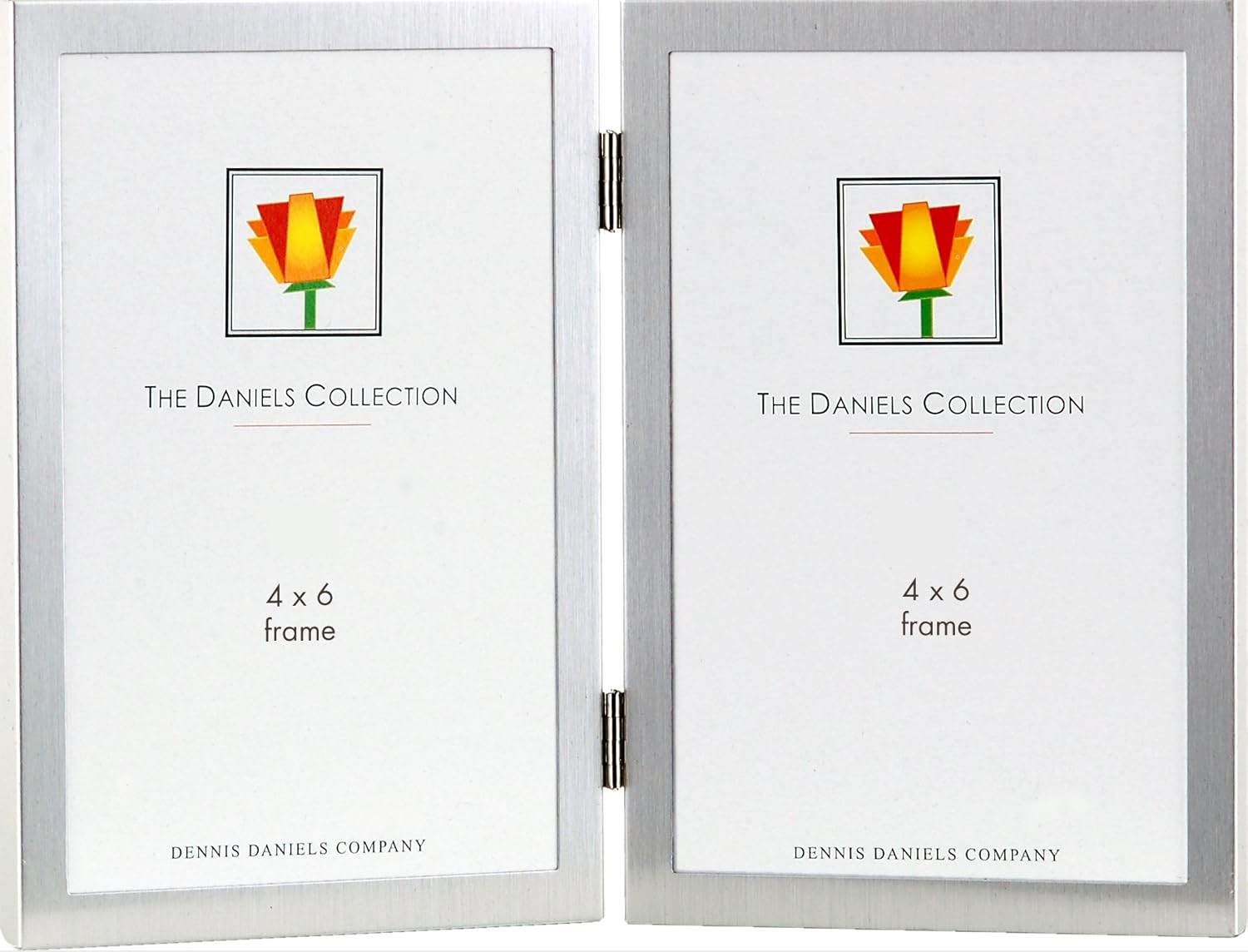 Amazon.com - Dennis Daniels Hinged Double Vertical Metal Picture Frame ...