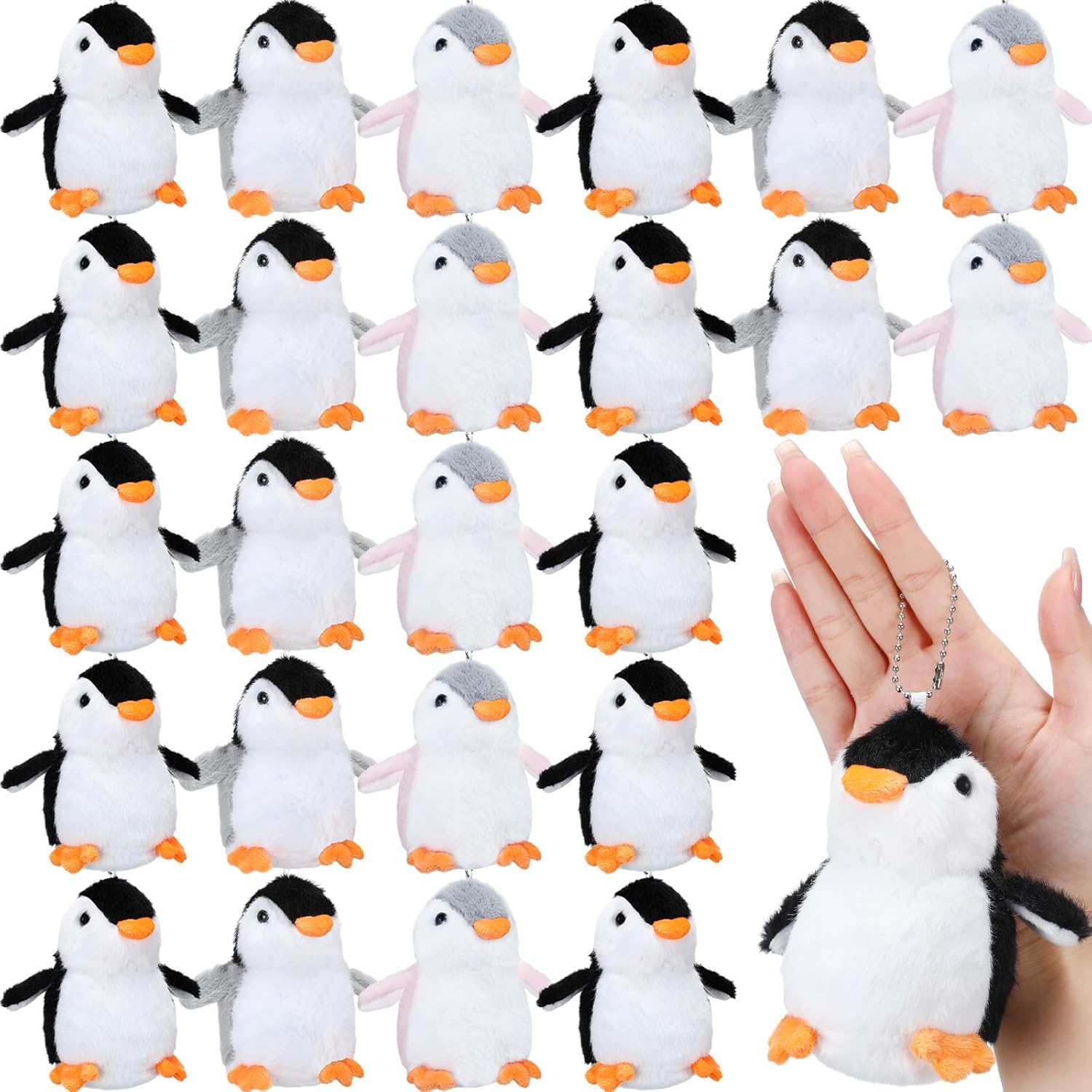 Amazon.com: Shappy 24 Pcs Mini Plush Penguin for Kids Winter Party ...