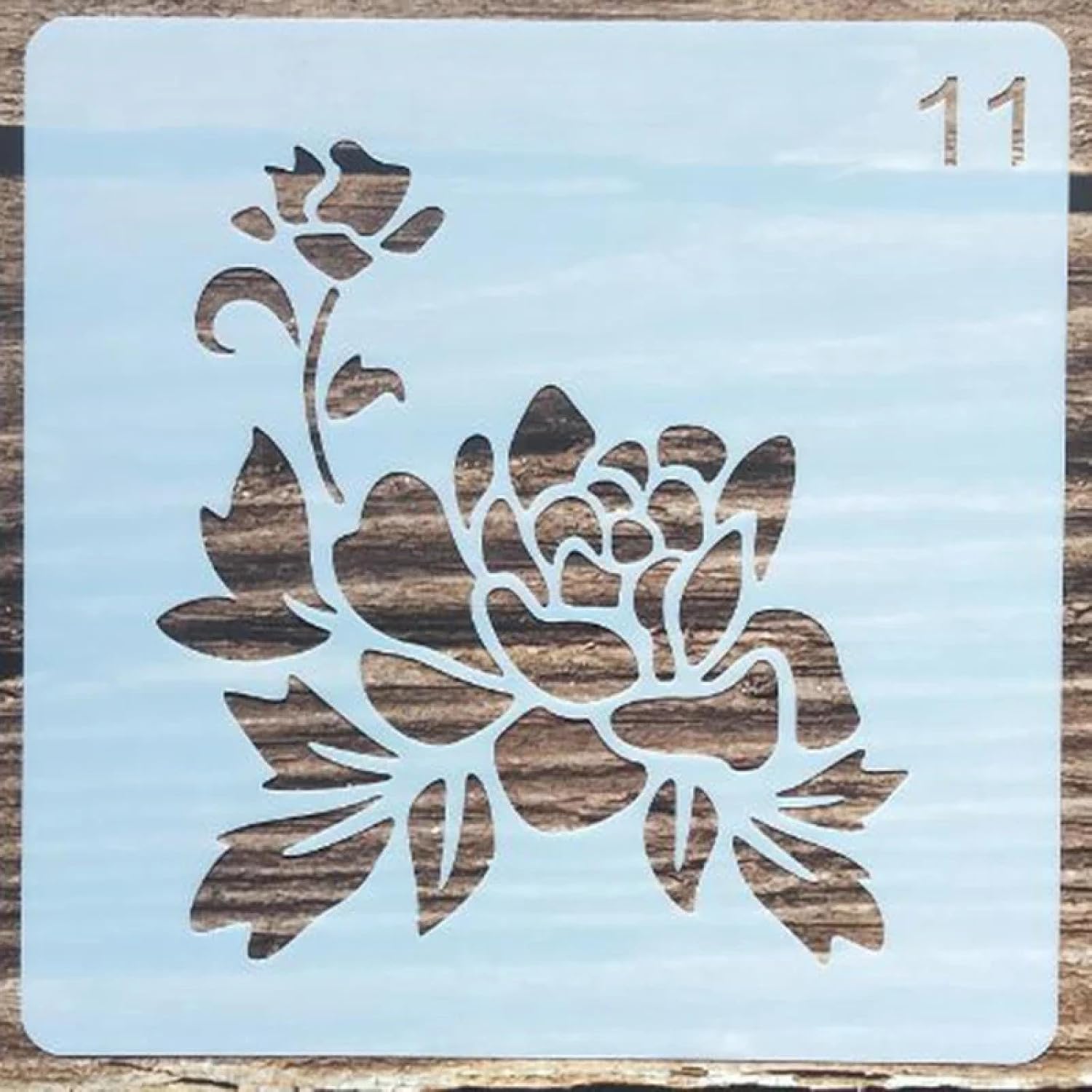 Amazon.com: Stencils for Painting,13x13cm Flower Garland Reusable ...