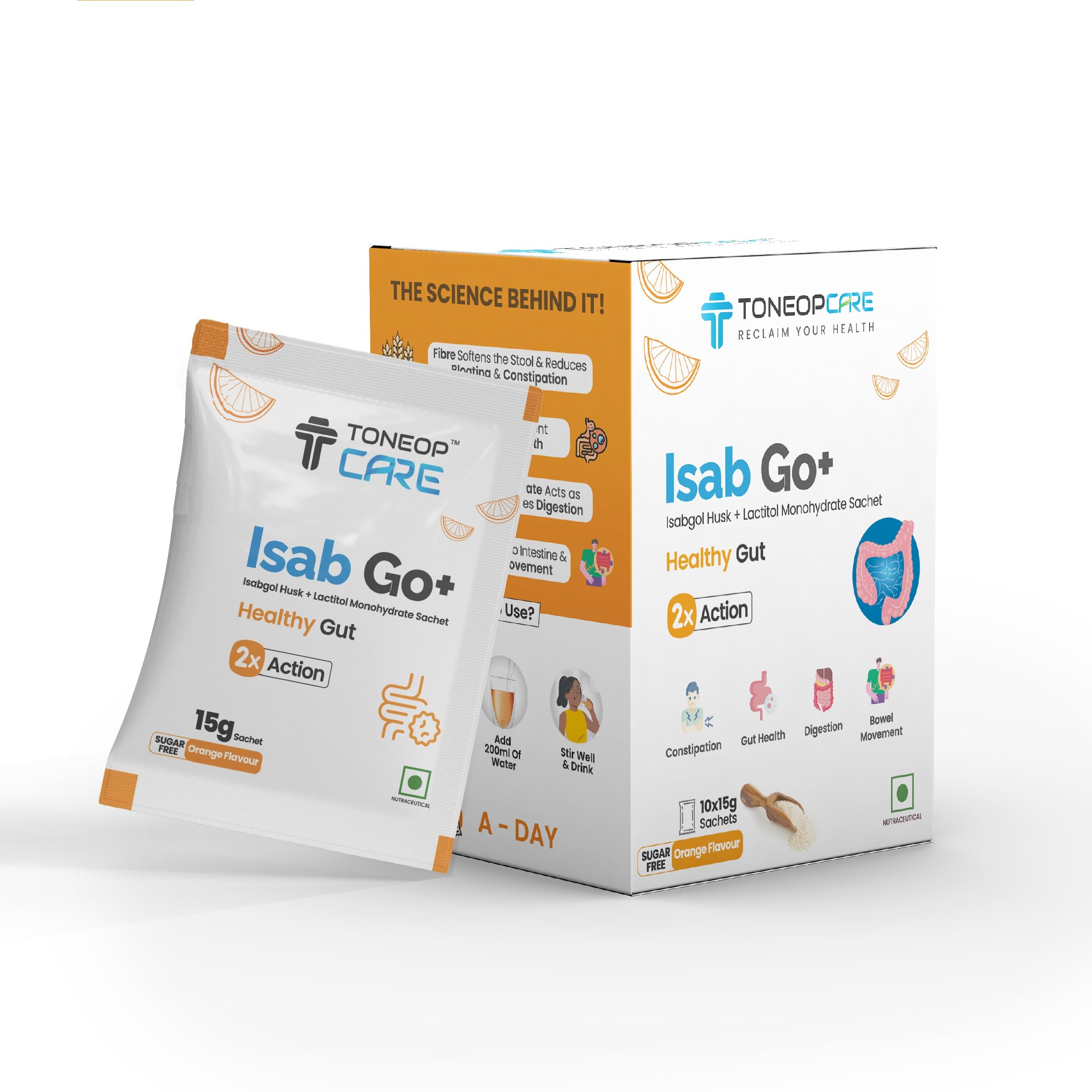 ToneOp Care IsabGo+ (Isabgol) | Rich in Fiber | Effective Relief from ...