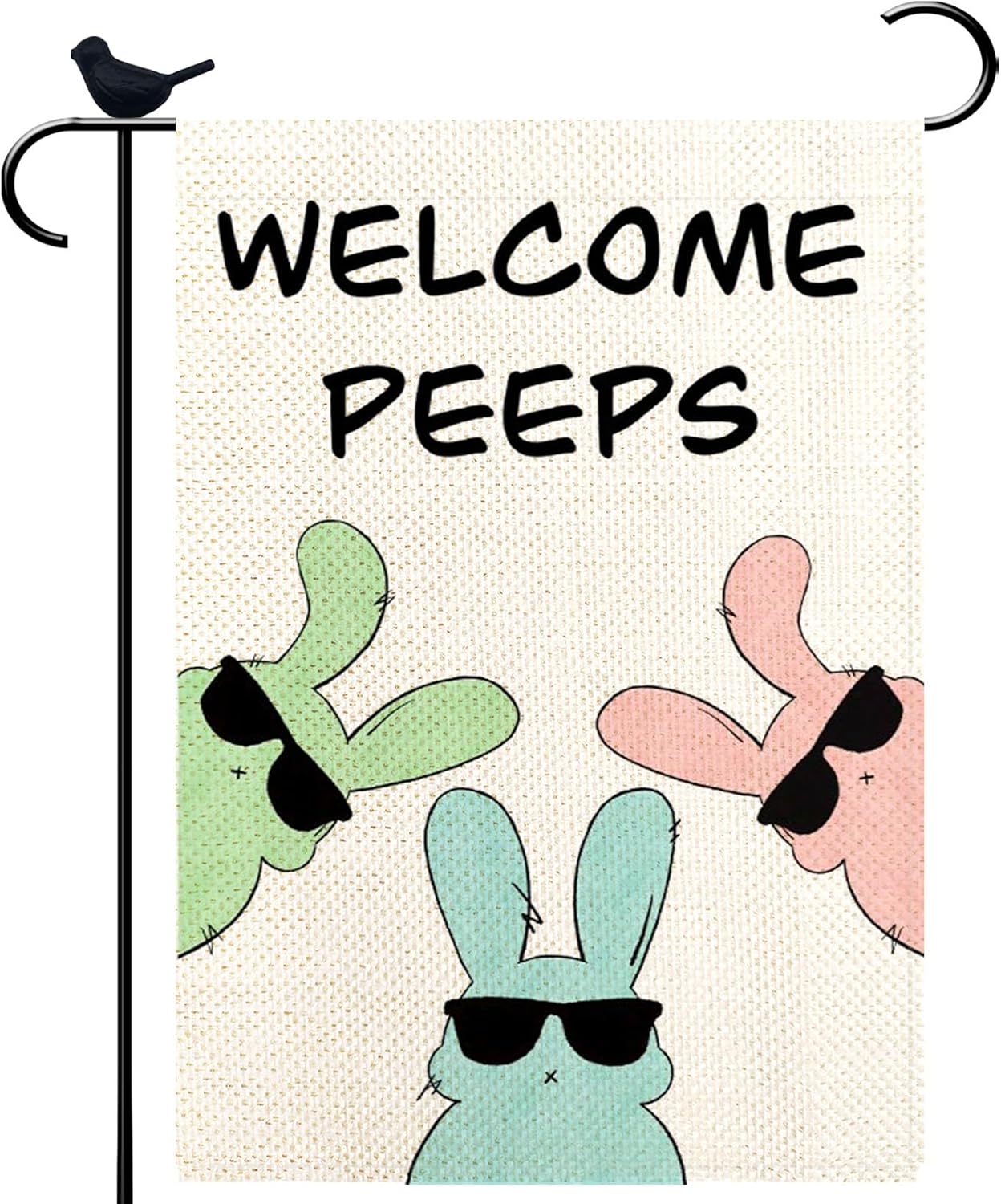 Amazon.com: PIPISASA Welcome Peeps Easter Spring Summer Garden Flag ...