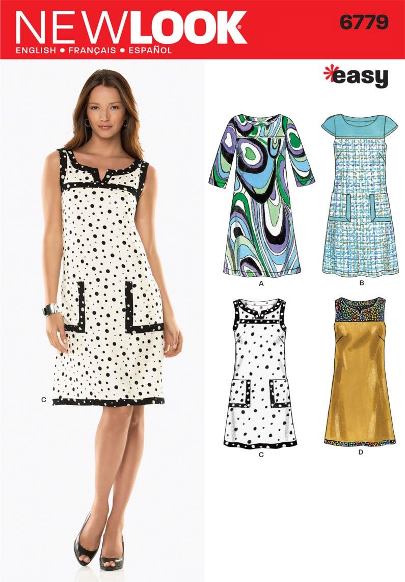 Amazon.com: Simplicity Vintage New Look Sewing Pattern 6779 Misses ...