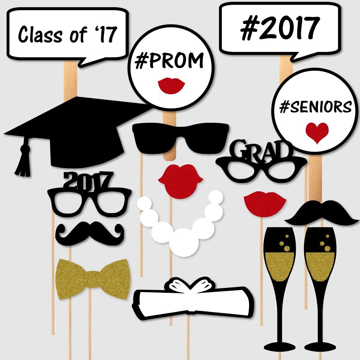 Amazon.com: Paper Gala 2017 Seniors Graduation Prom Portrait Photo ...