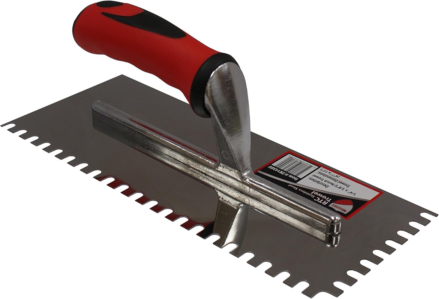 RTC Steel Notched Tile Trowel 1/4 x 1/2" U Notch - Amazon.com