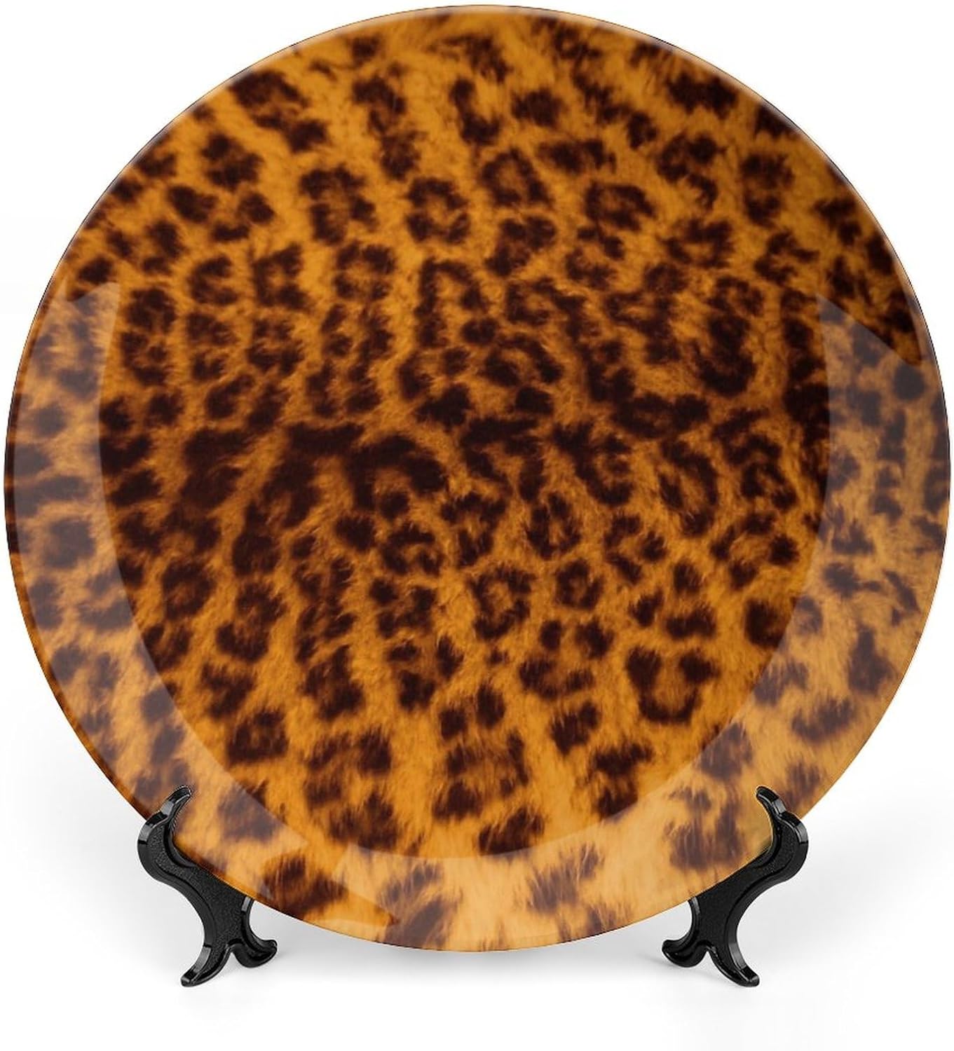 Amazon.com | Decorative Plate for Wall Hanging, Leopard Skin Print ...