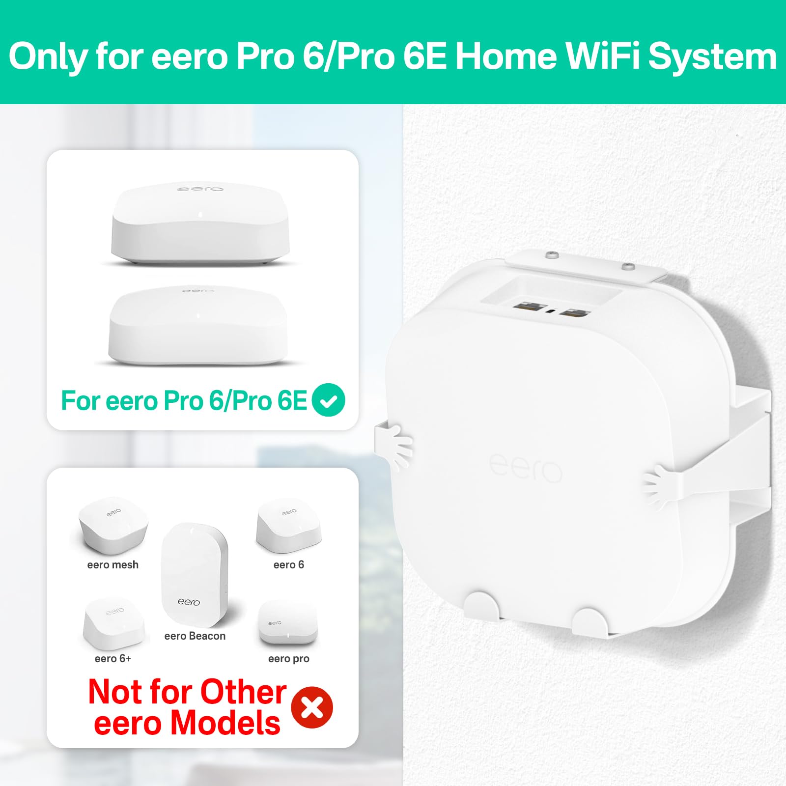 Snapklik.com : Rimous Metal Wall Mount For Eero Pro 6e Mount And Pro 6 ...
